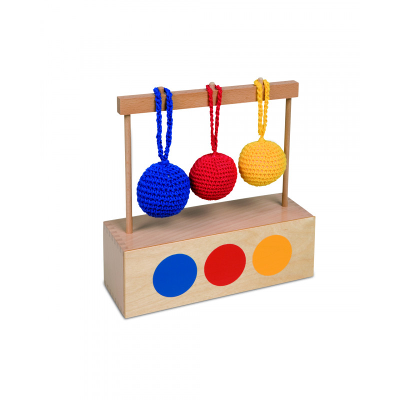 Montessori Box with 3 Colored Knitted Balls: Educational Games | GAM
