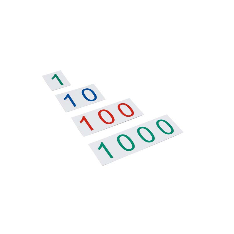 PLASTIC NUMBER CARDS: LARGE, 1-1000 | GAM